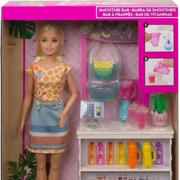 Mattel | Toys | Barbie Smoothie Bar Playset Blonde Fashion Doll Grn75 ...